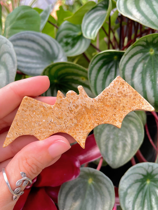 Palm Root Jasper Bat Crystal Carving - TheDrunkenGnome Airplant Co.