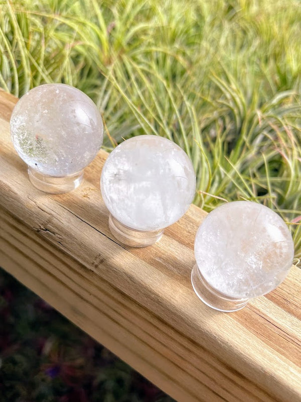Clear Quartz Mini Sphere - TheDrunkenGnome Airplant Co.