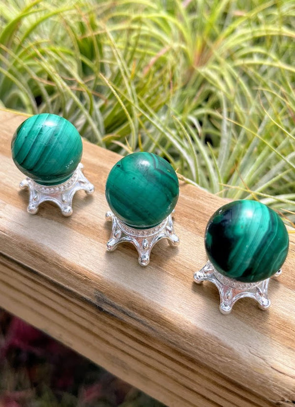 Malachite Mini Sphere - TheDrunkenGnome Airplant Co.